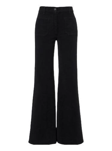 NILI LOTAN Florence Corduroy Wide-leg Pants - Black