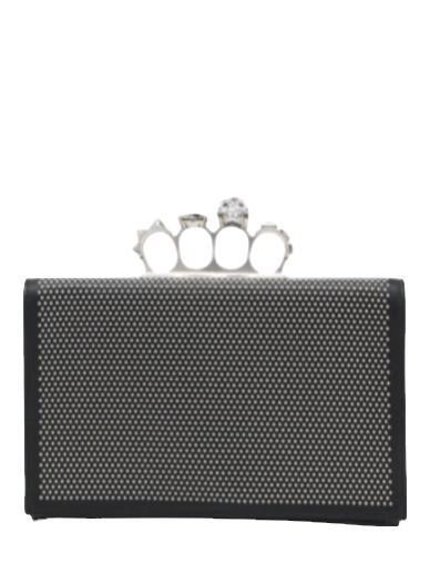 Alexander McQueen Knuckle Flat Pouch - Black/silver