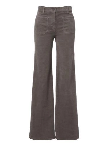 NILI LOTAN Florence Corduroy Wide-leg Pants - Grey