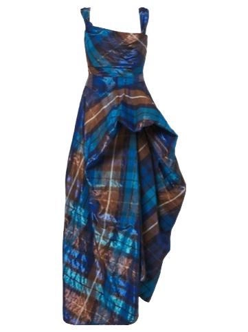 VIVIENNE WESTWOOD Chichi Draped Plaid Maxi Dress - Multi-color
