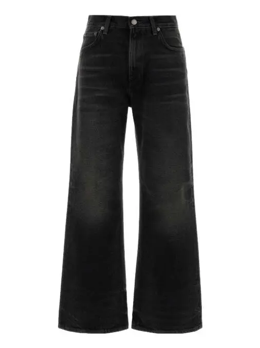 HAIKURE Bethany Short Wide-leg Jeans - Black