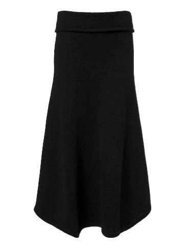 AYA MUSE Ken Cotton Midi Skirt - Black