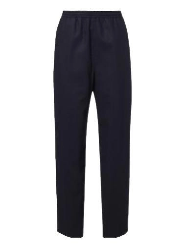 JIL SANDER Wool Straight Leg Trousers - Blue