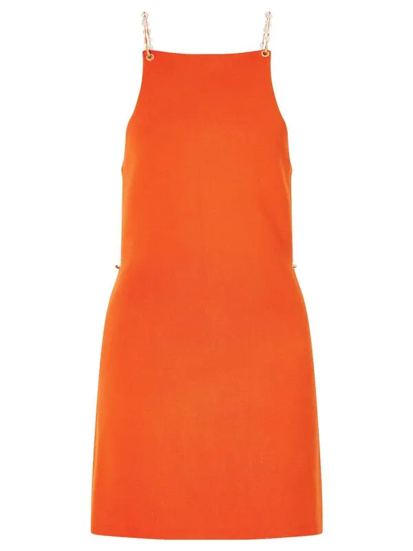 Cult Gaia Melba Open-back Embellished Knitted Mini Dress - Orange