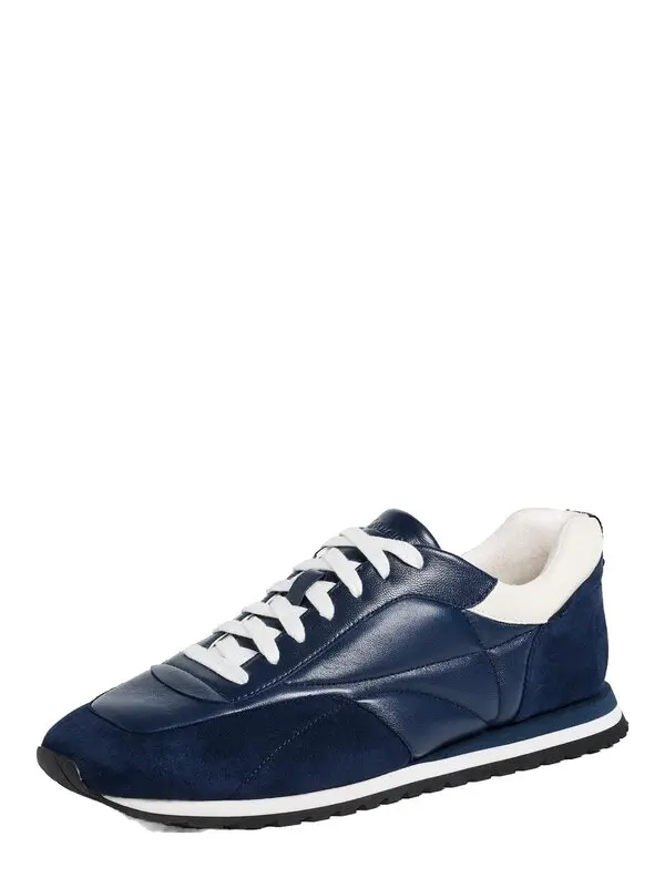FAVORITE DAUGHTER Sophia Leather Sneakers - Navy