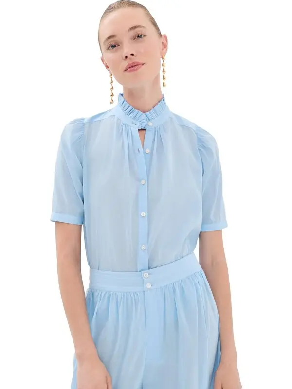 Alix Of Bohemia Winnie Button-down Shirt - Light Blue