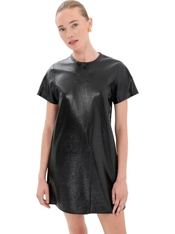 COURREGES Vinyl Mini Dress - Black