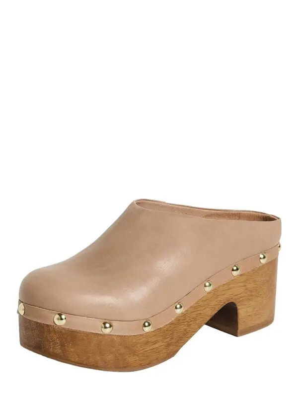 Free People Calli Clogs - Tan Leather