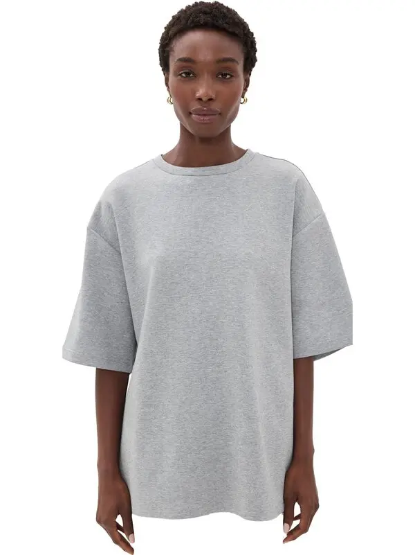 THE GARMENT Bow Tie Back Short Sleeve Top - Grey