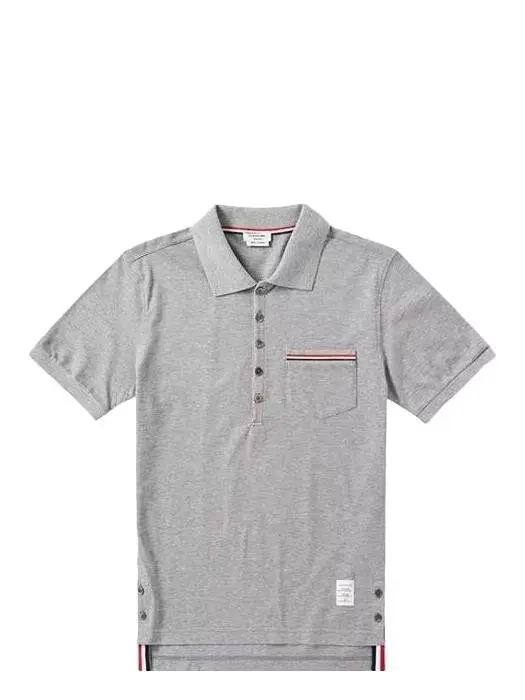 Thom Browne Collar Short Sleeve T-shirt - Gray