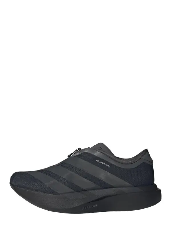 Adidas Adizero Evo Sl Zip Sneakers - Core Black/grey Six/silver Metallic