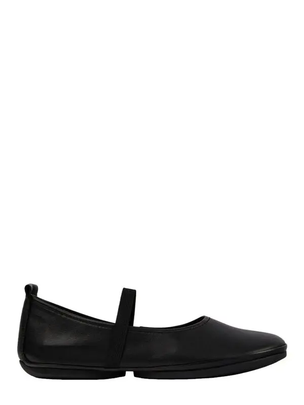 Camper Right Nina Leather Ballerina Flats - Black