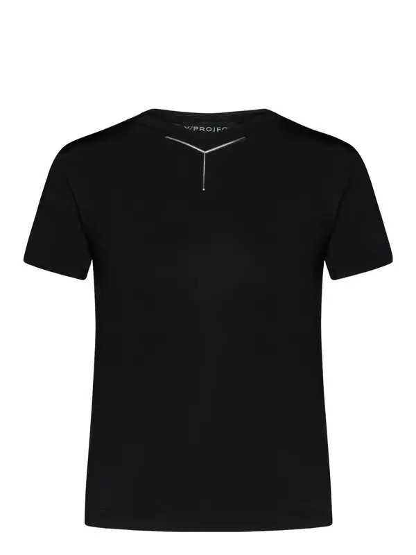 Y/project Logo-appliqué T-shirt - Black