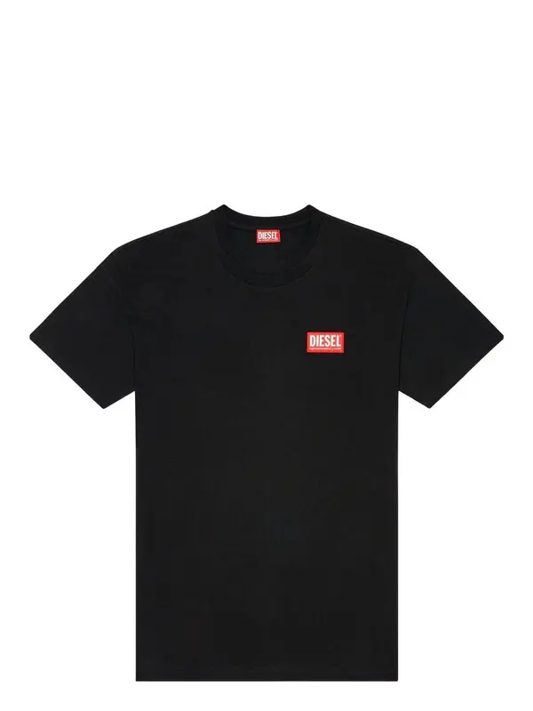 DIESEL® T-boxt-lab Jacquard Logo Patch T-shirt - Black