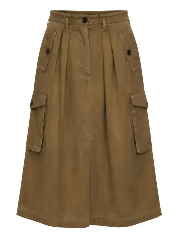 Dries Van Noten Cargo Workwear Skirt - Khaki