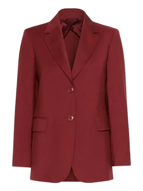 Max Mara Tailored Long-sleeved Blazer - Ruby Colour