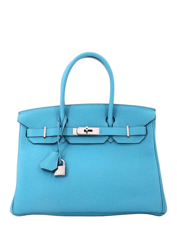 Hermès Birkin Handbag Togo With Palladium Hardware 30 - Blue