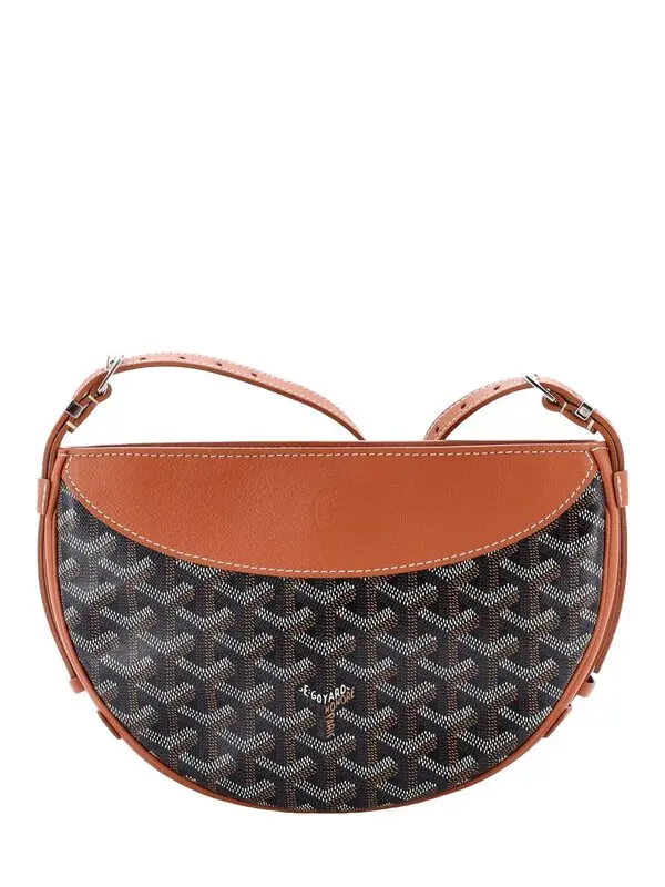 Goyard Hirondelle Shoulder Bag Coated Canvas And Leather - Brown