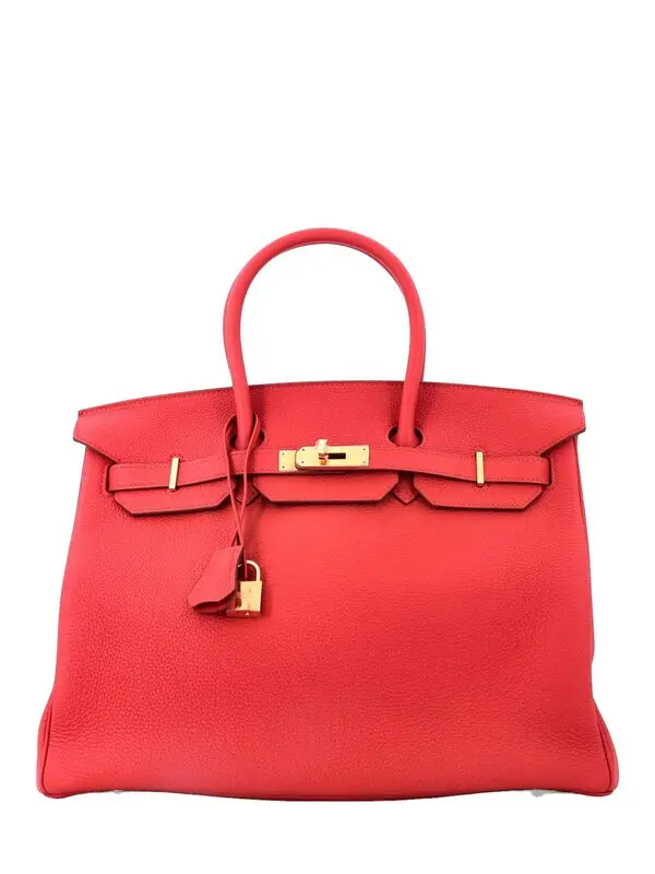 Hermès Birkin Handbag Togo With Gold Hardware 35 - Red