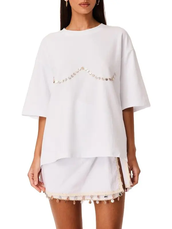 SNDYS. Lyla Shell T-shirt - White