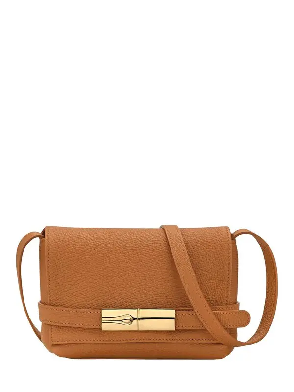 Longchamp Le Smart Flow Leather Crossbody Bag - Caramel