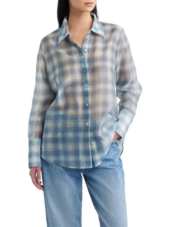 Rails Bishop Plaid Button-up Shirt - Sky Shadow