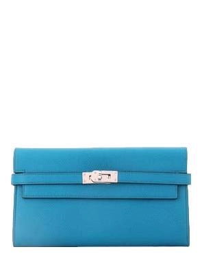 Hermès Kelly Wallet Epsom Long - Blue
