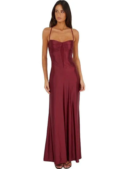 SASHA THERESE Georgette Maxi Dress - Red