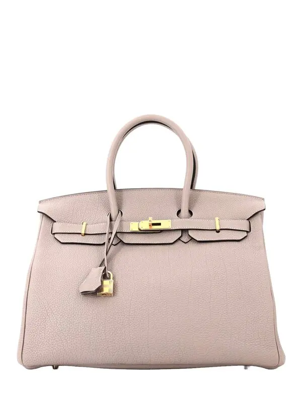 Hermès Birkin Handbag Togo With Gold Hardware 35 - Grey