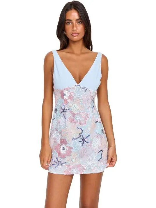 SASHA THERESE Atlas Mini Dress - Blue