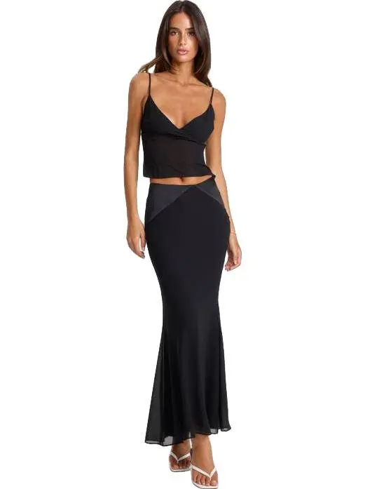 SASHA THERESE Florie Maxi Skirt - Black