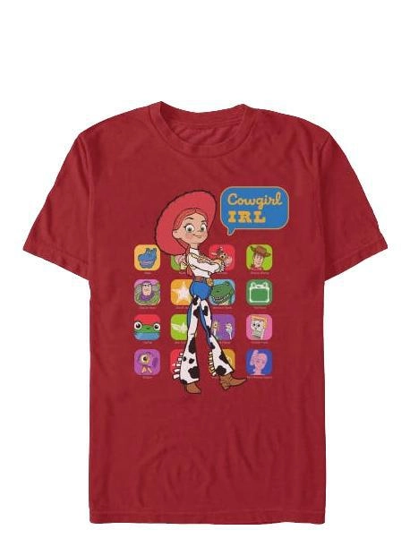 TOY STORY 5 Cowgirl Irl Color Collage Graphic T-shirt - Cardinal