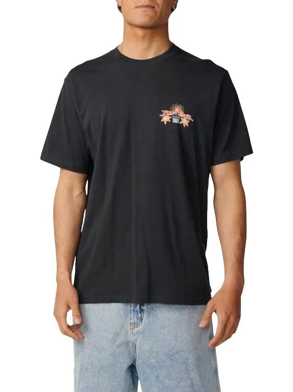 Rip Curl Hazed & Tubed Graphic T-shirt - Washed Black