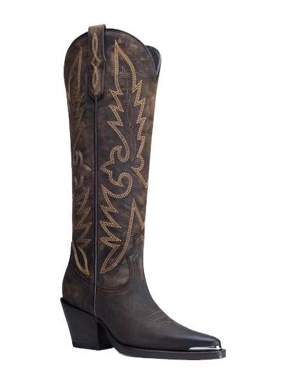 DANTE Western Fashion Leather Boots - Brown