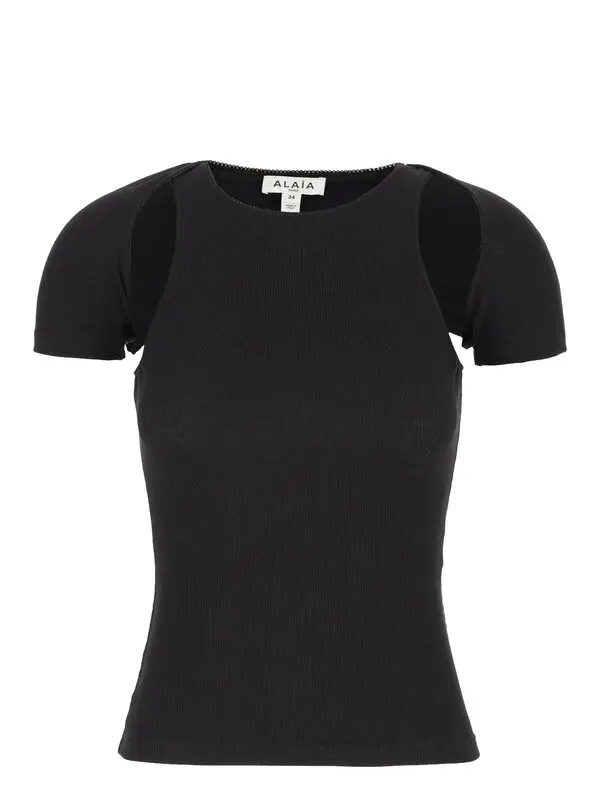 Alaïa Ribbed T-shirt - Multicolor