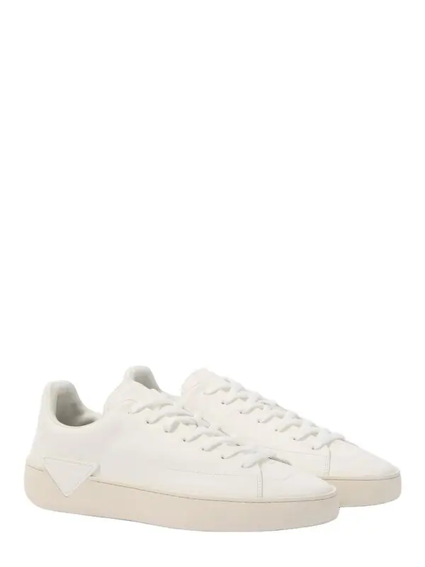 Prada Leather Lace-up Sneakers - White