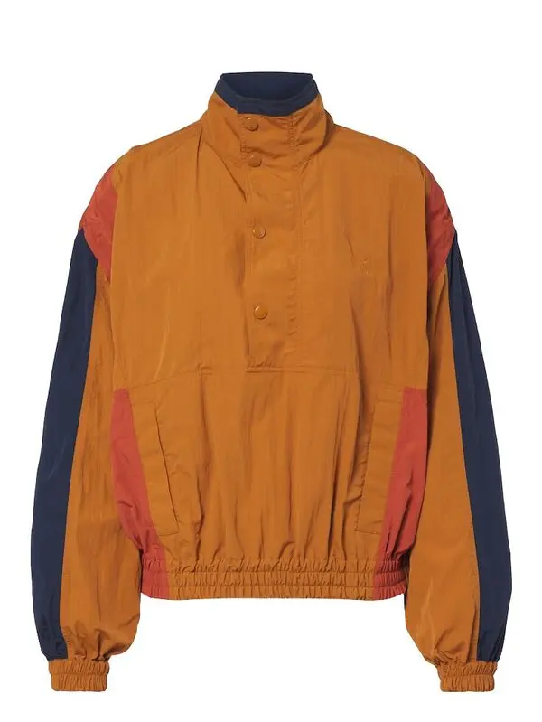 Saint Laurent Cassandre Technical Faille Jacket - Brown