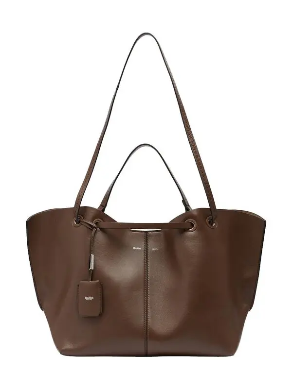 Max Mara Leather Tote Bag - Brown