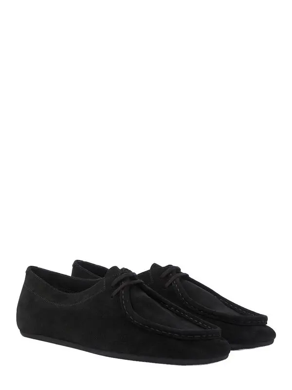 JIL SANDER Suede Lace-up Moccasins - Black