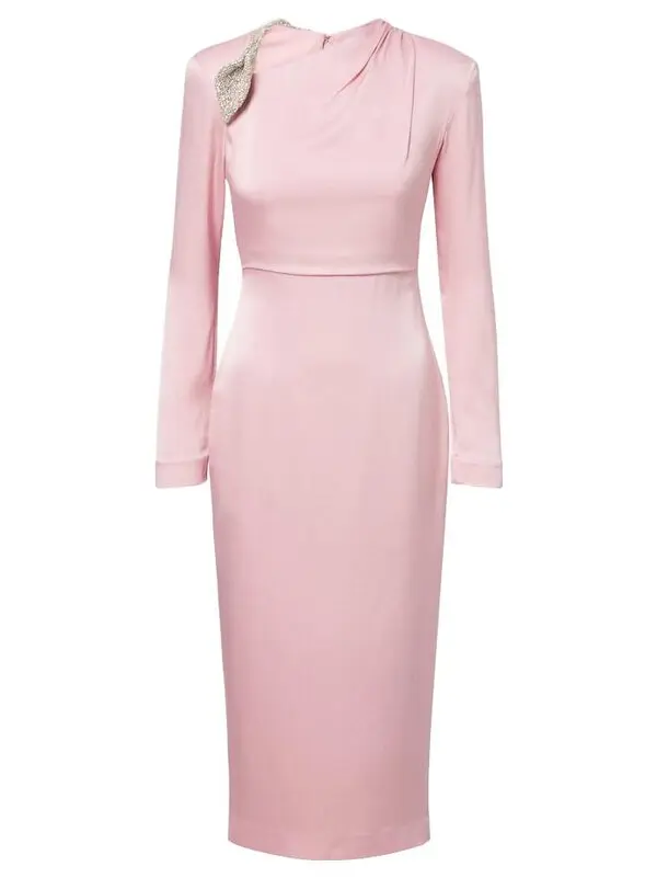 Rachel Gilbert Embellished Cocktail Dress - Pink