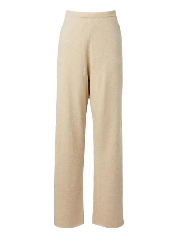 Extreme Cashmere N°479 Runaway Cashmere-blend Straight Pants - Beige