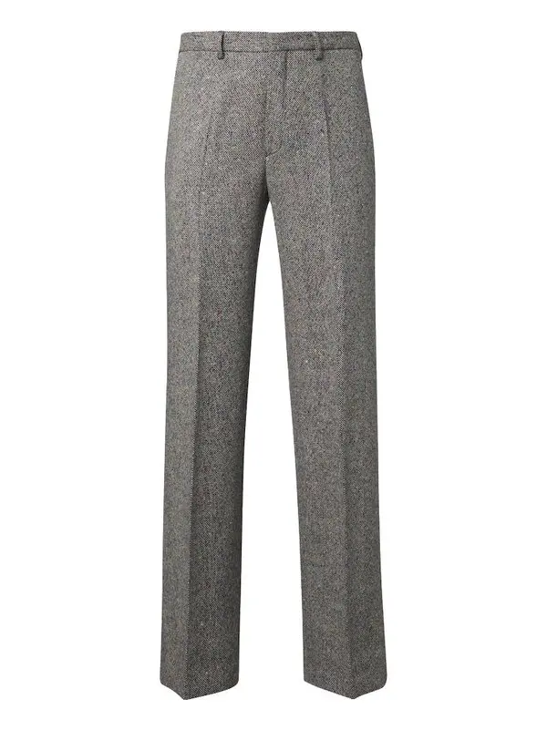 Dries Van Noten Checked Wool Straight Pants - Multicoloured