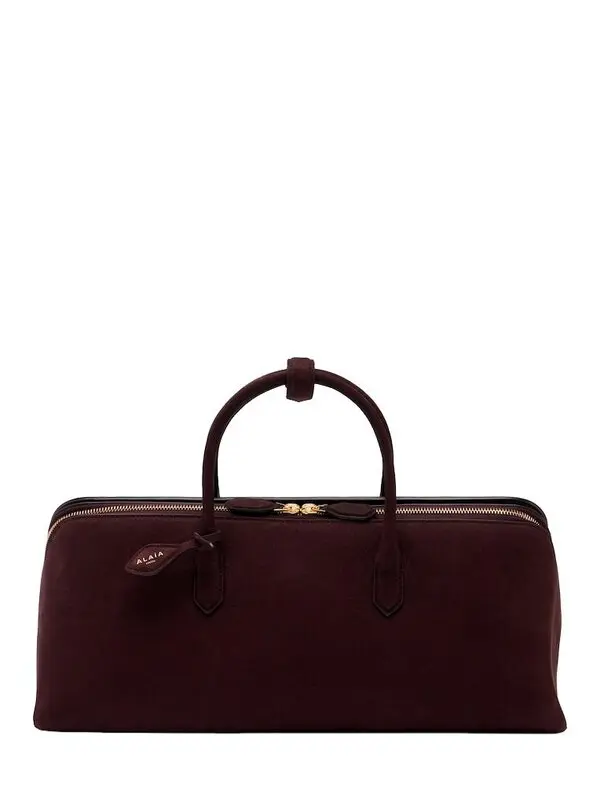Alaïa Suede Top Handle Bag - Burgundy