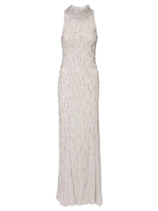Jenny Packham Embellished Gown - White