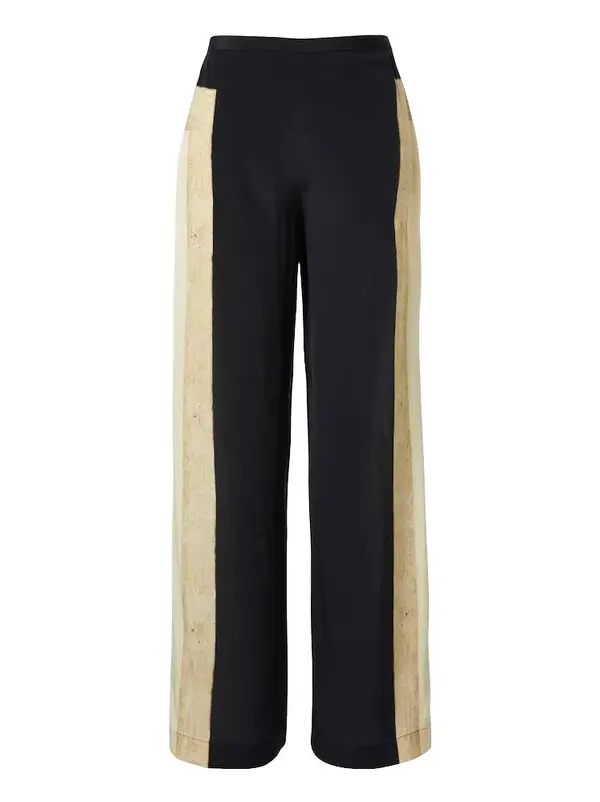 SIR. Sona Silk Wide-leg Pants - Beige