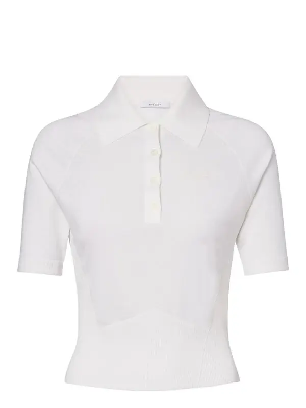 Givenchy Cotton And Silk Polo Sweater - White