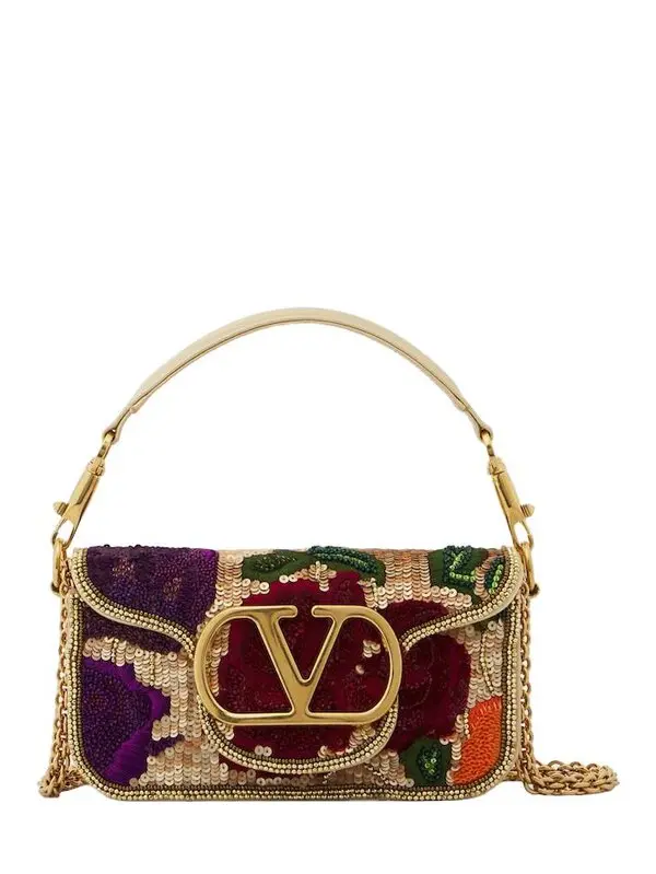 Valentino Garavani Vsling Mini Embellished Top-handle Bag - Multicoloured