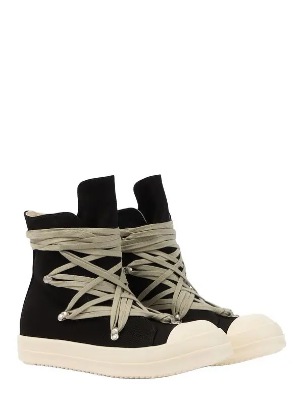 Rick Owens Megalace High-top Sneakers - Black