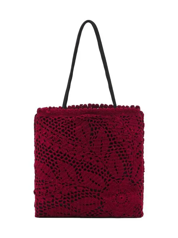 Magda Butrym Julia Crochet Top-handle Bag - Burgundy