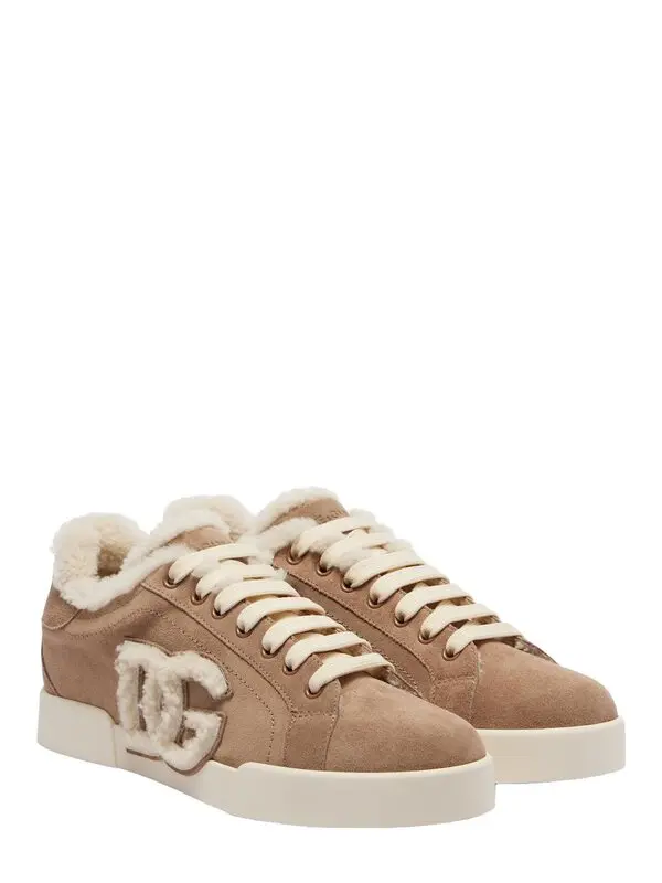 Dolce & Gabbana Dg Suede Lace-up Sneakers - Brown